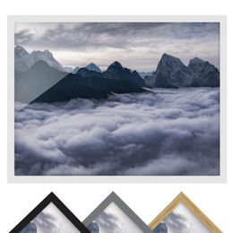 Natur & Landschaft Bild mit Rahmen Wolkenmeer im Himalaya