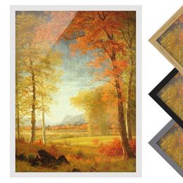 Bild mit Rahmen Albert Bierstadt - Herbst in Oneida County, New York