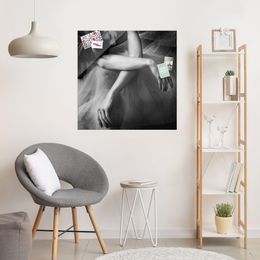 Glasbild Schwarz-Wei&szlig; Die H&auml;nde einer Ballerina