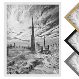 Architektur & Skyline Bild mit Rahmen Dubai Super Skyline