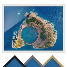 Natur & Landschaft Bild mit Rahmen Luftbild - Die Insel Vila Franca do Campo