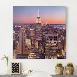 Leinwandbild Architektur & Skyline Sonnenuntergang Manhattan New York City