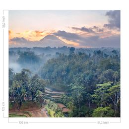 Bilderwelten Vorhang nach Ma&szlig; blickdicht Verdunkelung Natur Motiv gr&uuml;n - Landschaft in Bali - Landschaft Wohnzimmer Schlafzimmer