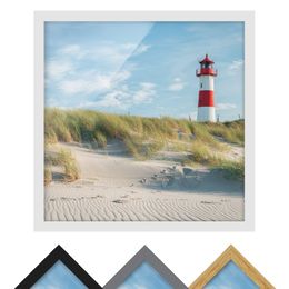 Bild mit Rahmen Leuchtturm an der Nordsee