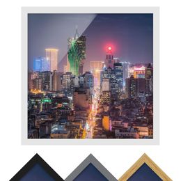 Bild mit Rahmen Nachtlichter von Macau