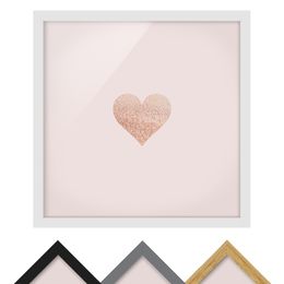 Bild mit Rahmen Glitzerndes Herz