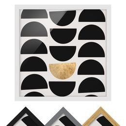 Bild mit Rahmen Geometrischer Halbkreis II