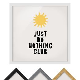 Bild mit Rahmen Do Nothing Club Gelb
