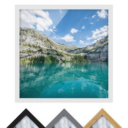 Bild mit Rahmen Traumhafter Bergsee