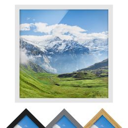 Bild mit Rahmen Schweizer Alpenpanorama