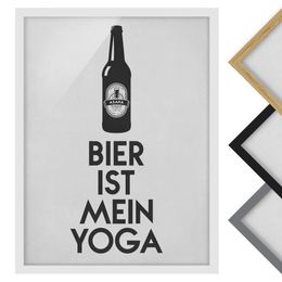 Bild mit Rahmen Bier Ist Mein Yoga