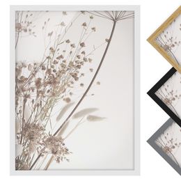 Bild mit Rahmen Bouquet aus Ziergras und Bl&uuml;ten