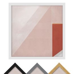Bild mit Rahmen Rosa Geometrie