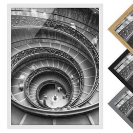 Bild mit Rahmen Bramante Treppe