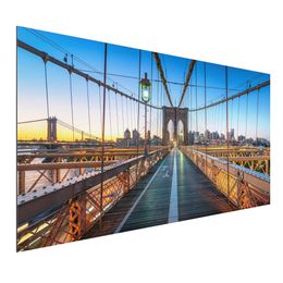 Alu-Dibond Bild Morgenblick von der Brooklyn Bridge