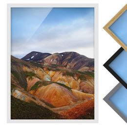 Bild mit Rahmen Bunte Berge in Island