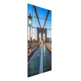 Alu-Dibond Bild Morgenblick von der Brooklyn Bridge