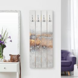 Wandgarderobe Gold-Grauer Nebel