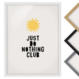 Bild mit Rahmen Do Nothing Club Gelb