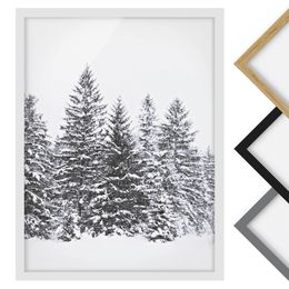 Bild mit Rahmen Dunkle Winterlandschaft