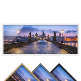 Bild mit Rahmen Karlsbr&uuml;cke in Prag