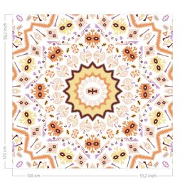 Bilderwelten Vorhang nach Ma&szlig; blickdicht Verdunkelung Spirituell Orientalisch pastell - Azteken Boho Mandala in Rosa - Mandala Wohnzimmer Schlafzimmer