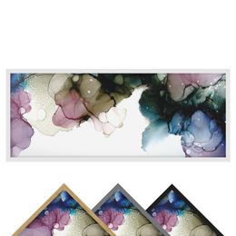 Bild mit Rahmen Blumenbogen mit Gold