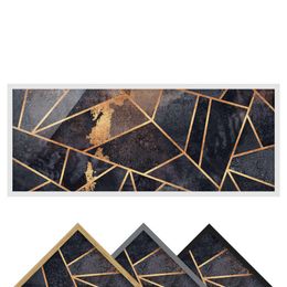 Bild mit Rahmen Onyx mit Gold
