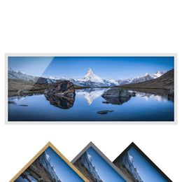 Bild mit Rahmen Stellisee vor dem Matterhorn