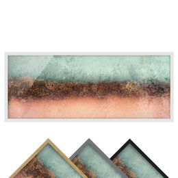 Bild mit Rahmen Pastell Sommer mit Gold