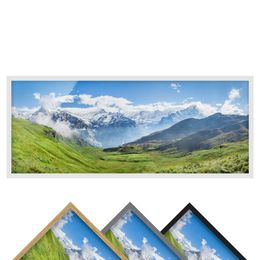 Bild mit Rahmen Schweizer Alpenpanorama