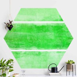 Hexagon Fototapete selbstklebend Colour Harmony Green