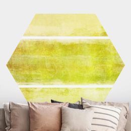 Hexagon Fototapete selbstklebend Colour Harmony Yellow