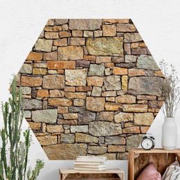 Hexagon Fototapete selbstklebend Croatia Stonewall