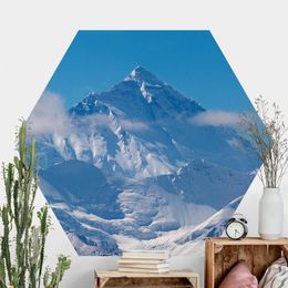Hexagon Fototapete selbstklebend Mount Everest