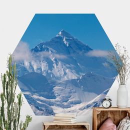 Hexagon Fototapete selbstklebend Mount Everest