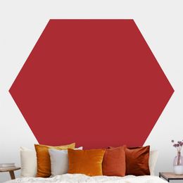 Hexagon Fototapete selbstklebend Colour Carmin