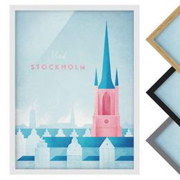 Bild mit Rahmen Reiseposter - Stockholm