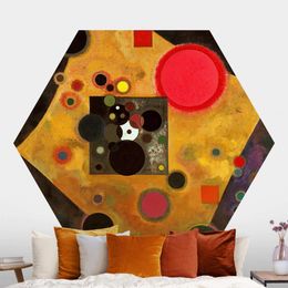 Hexagon Fototapete selbstklebend Wassily Kandinsky - Akzent in rosa