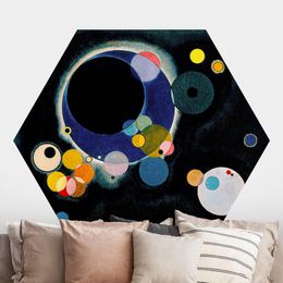 Hexagon Fototapete selbstklebend Wassily Kandinsky - Skizze Kreise