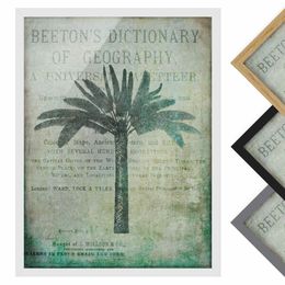 Bild mit Rahmen Vintage Collage - Antike Palme