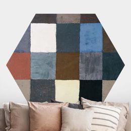 Hexagon Fototapete selbstklebend Paul Klee - Farbtafel