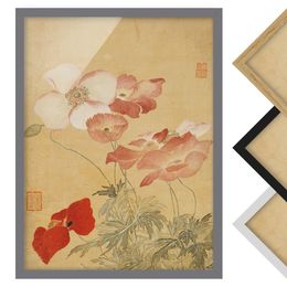 Bild mit Rahmen Yun Shouping - Mohnblumen
