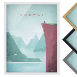 Bild mit Rahmen Reiseposter - Norwegen