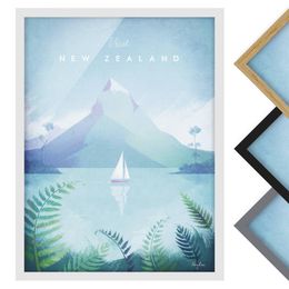 Bild mit Rahmen Reiseposter - Neuseeland