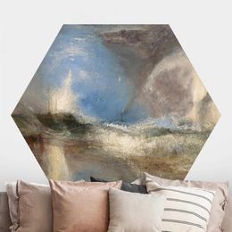 Hexagon Fototapete selbstklebend William Turner - Raketen