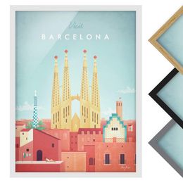 Bild mit Rahmen Reiseposter - Barcelona