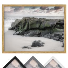 Bild mit Rahmen Felsen am Strand
