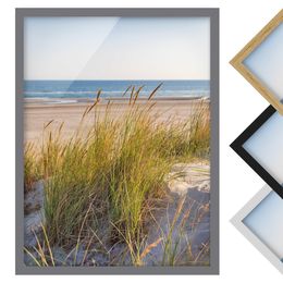 Bild mit Rahmen Strandd&uuml;ne am Meer