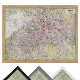 Bild mit Rahmen Vintage Stadtplan Berlin